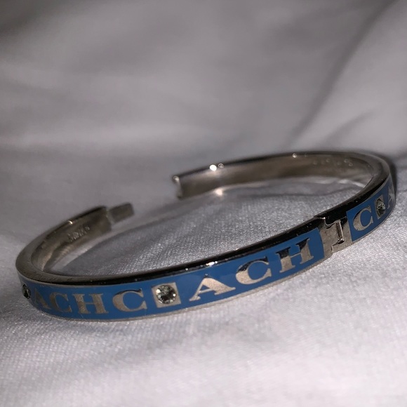 Coach | Jewelry | Blue Coach Bangle Bracelet | Poshmark